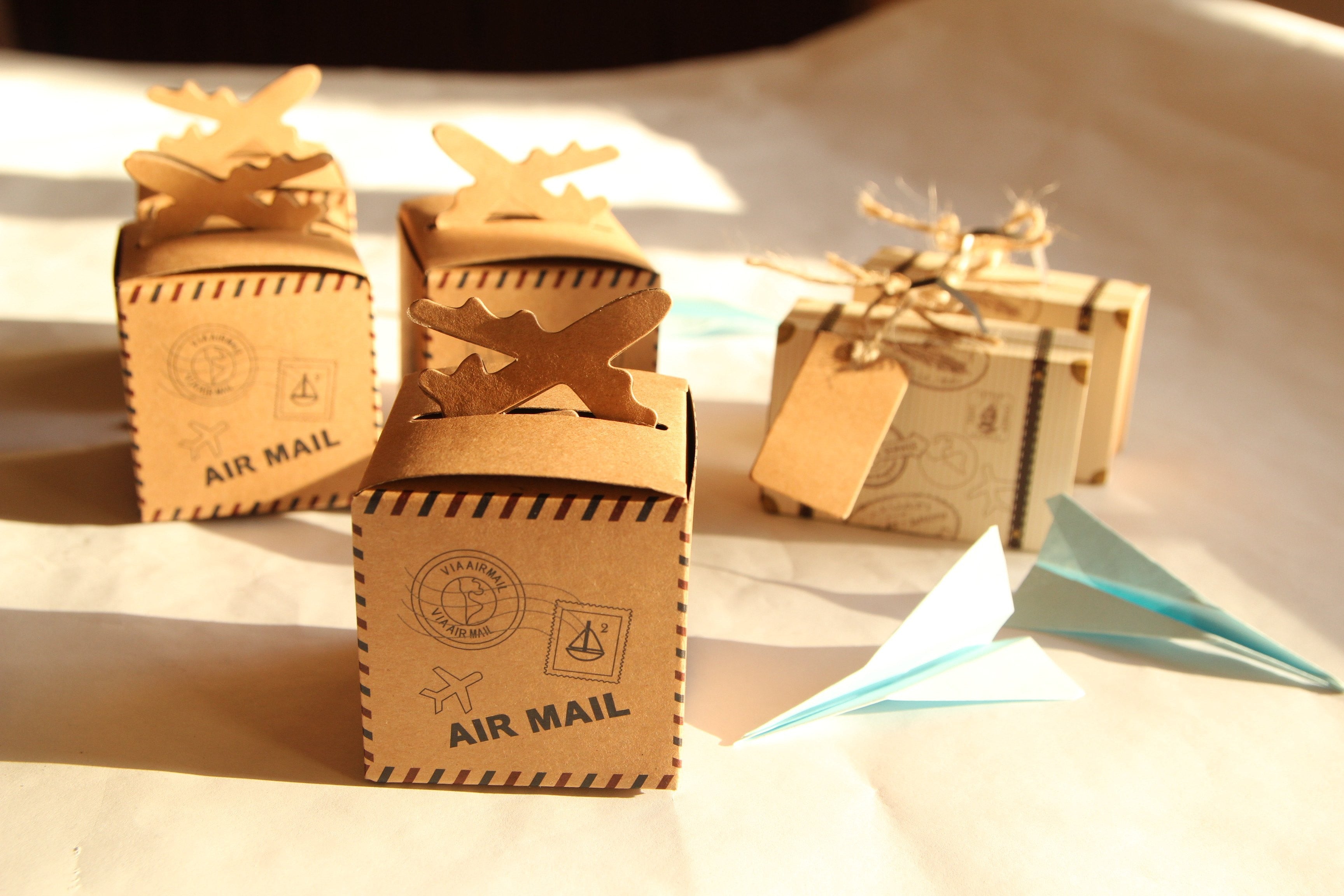 Square Airplane Postal Package Box (12 pieces) – Americasfavors