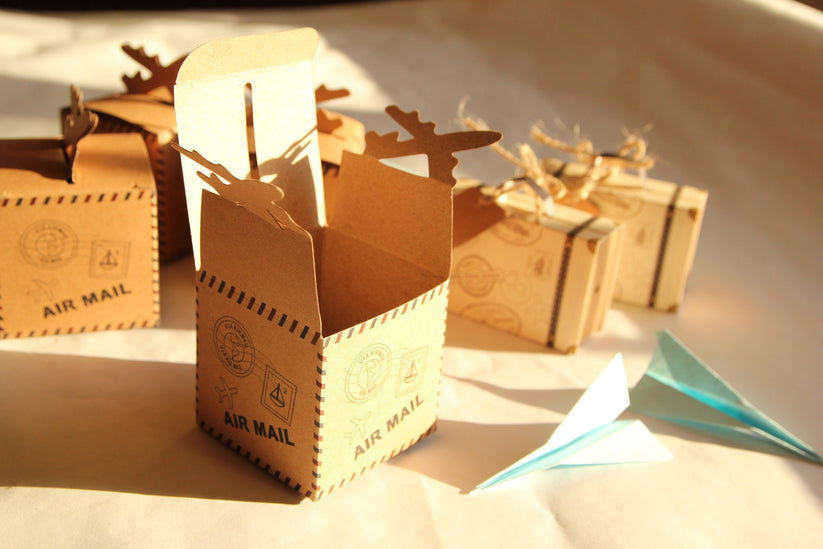 Square Airplane Postal Package Box (12 pieces) – Americasfavors